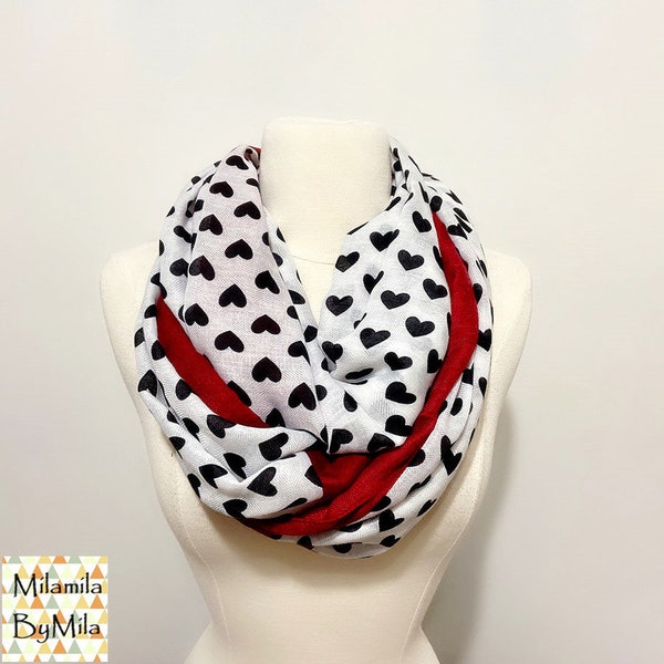 Heart Print Scarf - Etsy