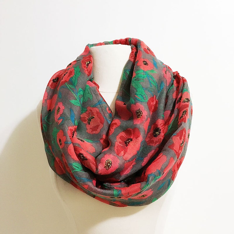 Scarf With Flowers - Etsy