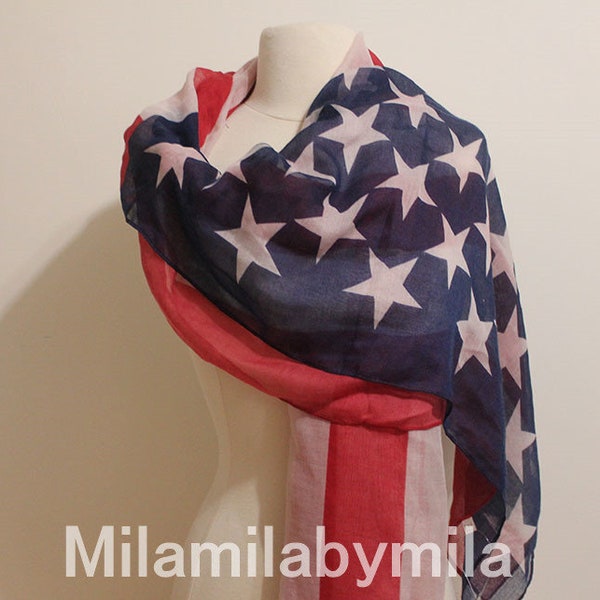American Flag Scarf - Etsy