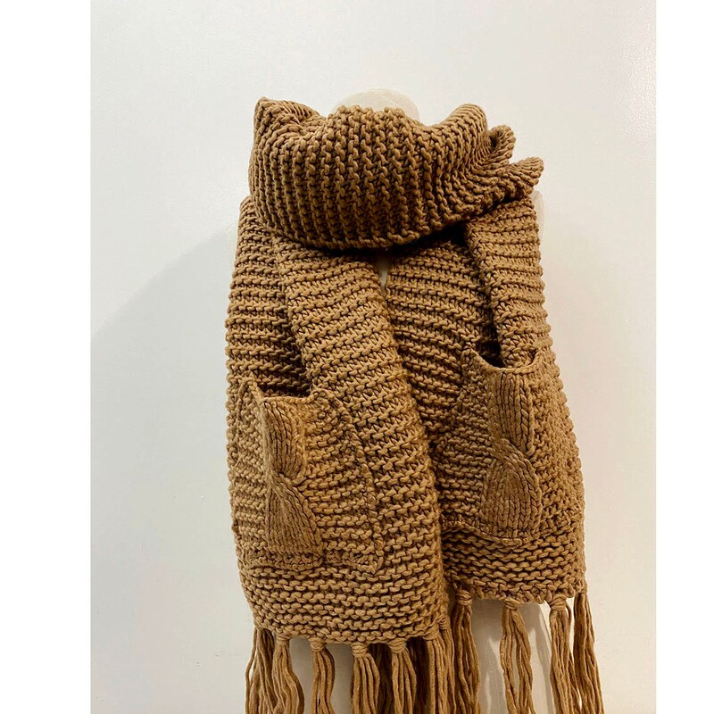 Winter Knitted Scarf - Etsy