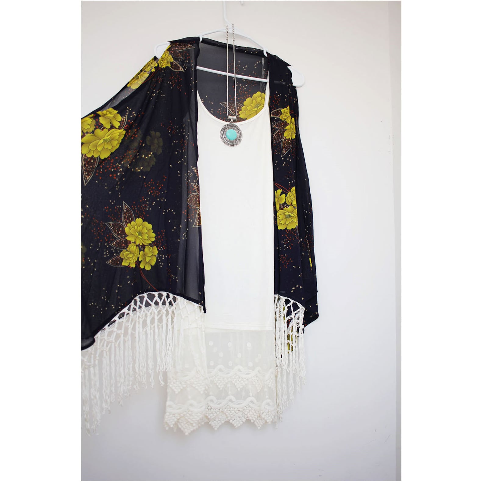 Boho Long Kimono Duster With Boho Print - Etsy