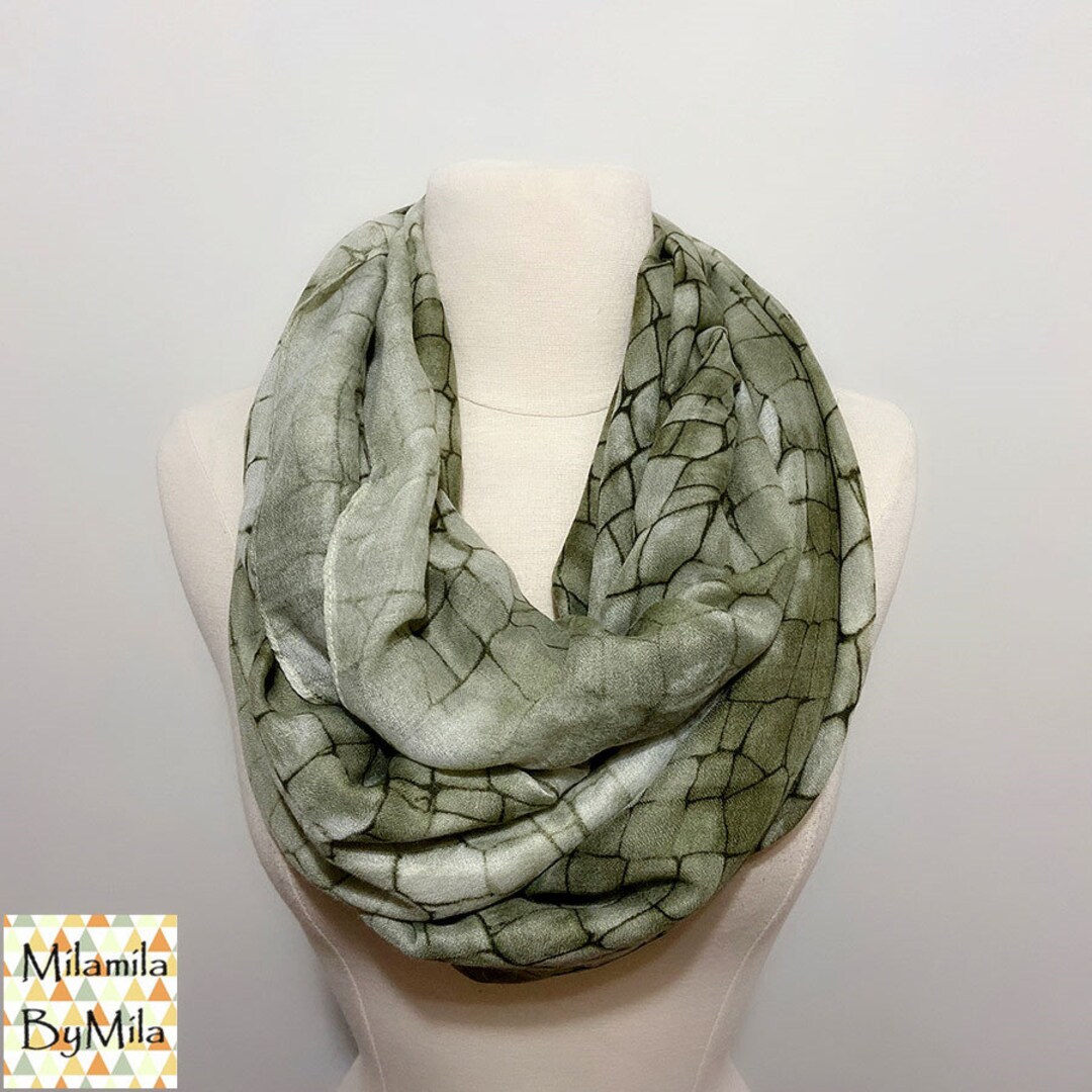 Green Ombre Infinity Scarf, Green Scarf, Ombre Scarf, Infinity Scarf ...