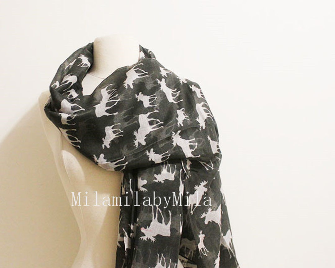 Moose Scarf, Woodland Creature, Woodland Animal, Autumn Scarf, Gifts ...
