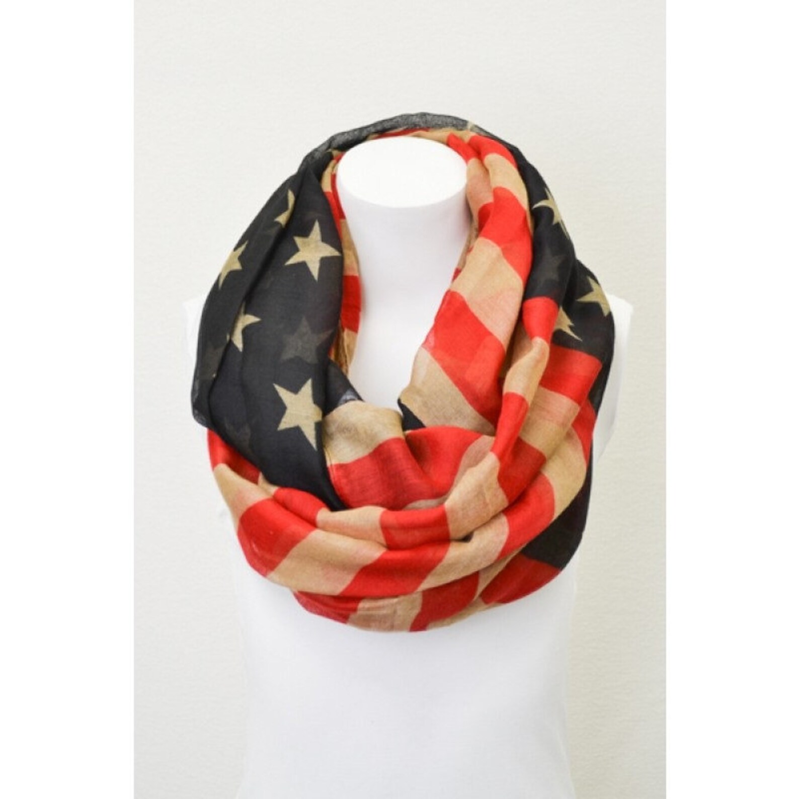 American Flag Scarf USA American Flag White Red Bluestars - Etsy