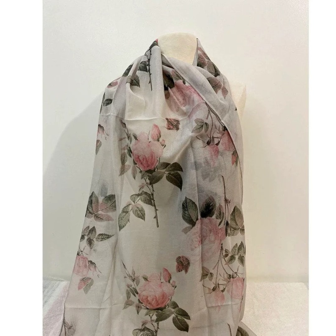 Rose Infinity Scarf, Rose Flower Scarf,spring Summer Scarf,autumn Scarf ...