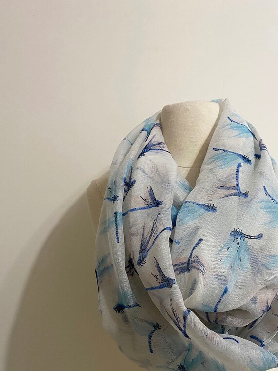 Dragonfly Scarf Dragonfly Gift Dragonfly Lover Gift Black | Etsy