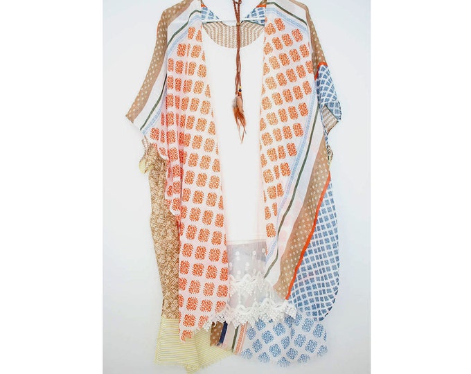 Boho Long Kimono Duster With Boho Print - Etsy