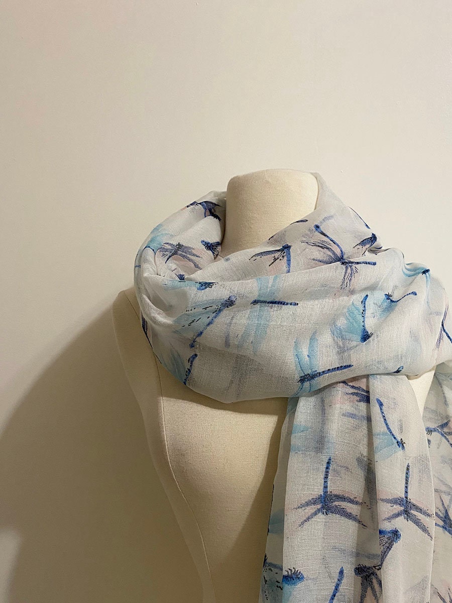 Dragonfly Scarf Dragonfly Gift Dragonfly Lover Gift Black - Etsy