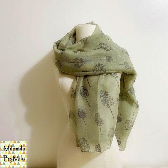 Life of Tree Scarf Mulberry Tree Scarf Floral Scarf Tree | Etsy