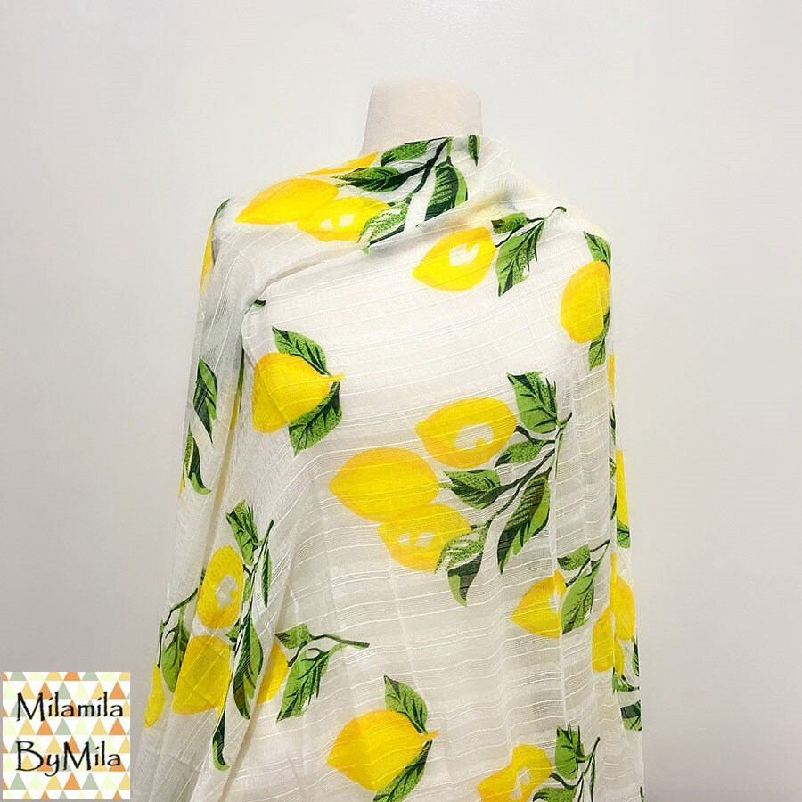 Lemon Scarf Lemon Tree Scarf Meyer Lemon Wallpaper Decor | Etsy