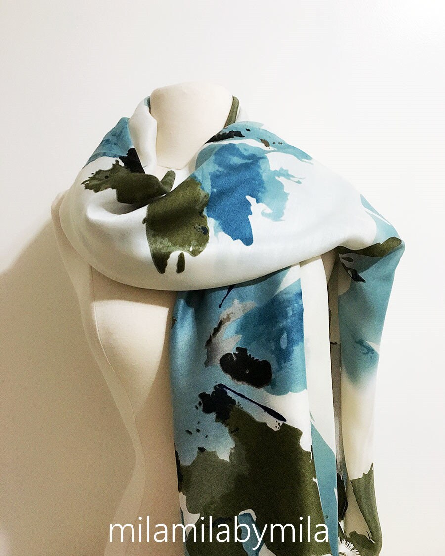 Abstract Scarf Watercolor Scarf Must Have Gift Best - Etsy UK