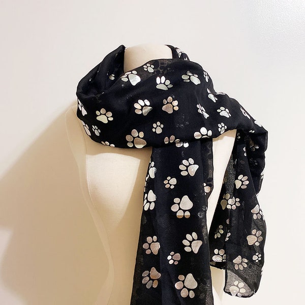 Paw Print Scarf - Etsy