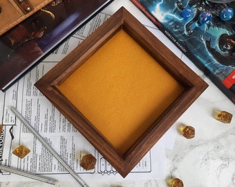 10 in Wooden Octagonal Dice Tray Felt Lined Padded Bottom RPG Tabletop ...
