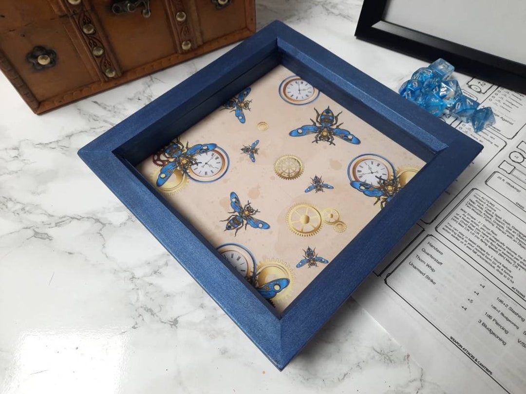 Steampunk Hornet Dice Tray, Rolling Tray, Personalised Tray, Tabletop ...