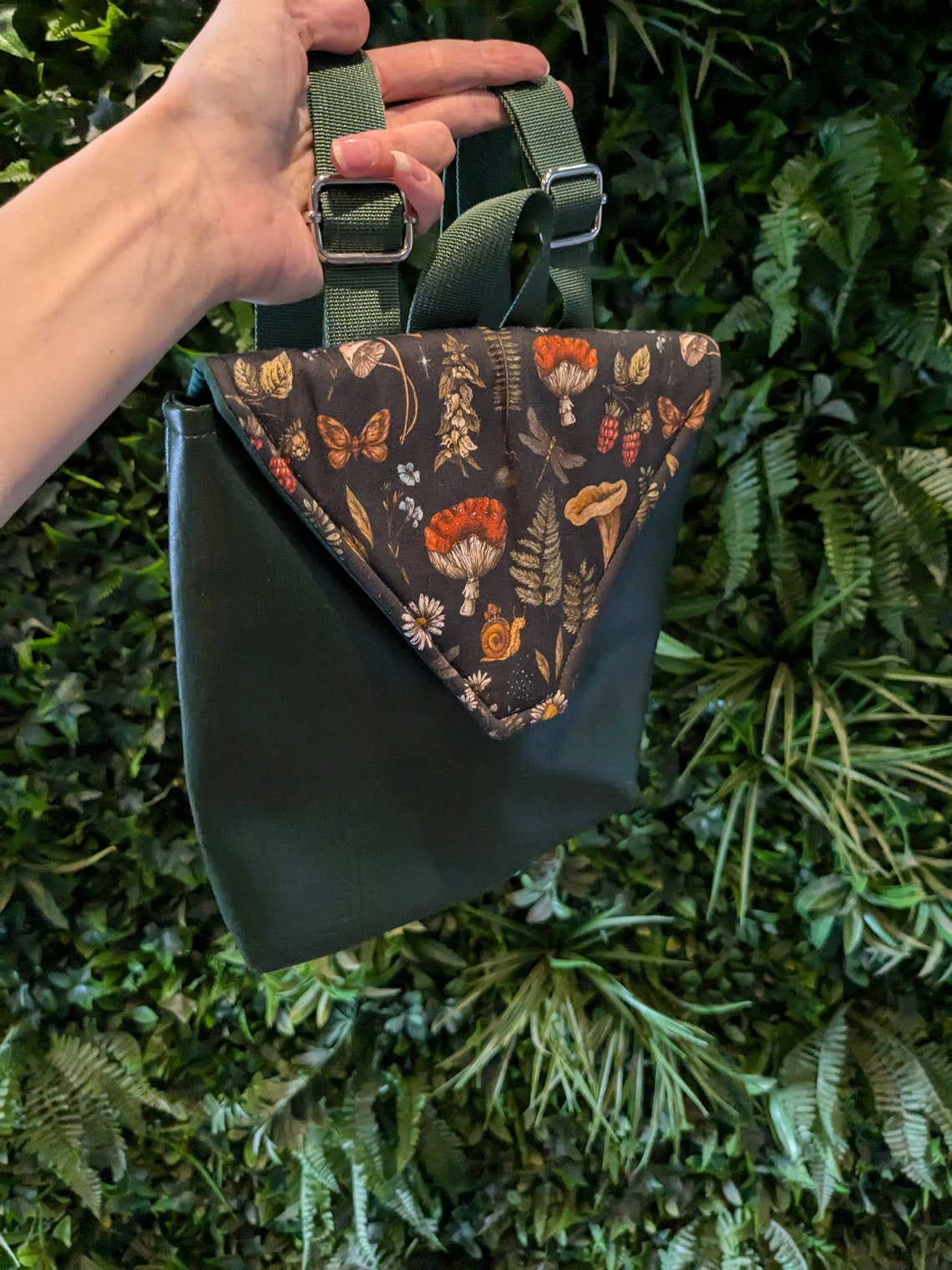 Woodland Mushroom Faux Leather Backpack, Personalised Backpack, TTRPG ...