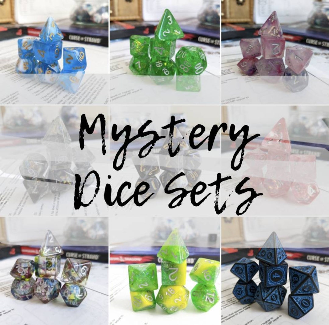 Mystery Dice Set, Dungeons and Dragons Dice (7), DND, TTRPG, Polyhedral ...