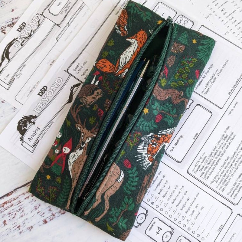 Dnd Zippered Pencil Case - Etsy UK