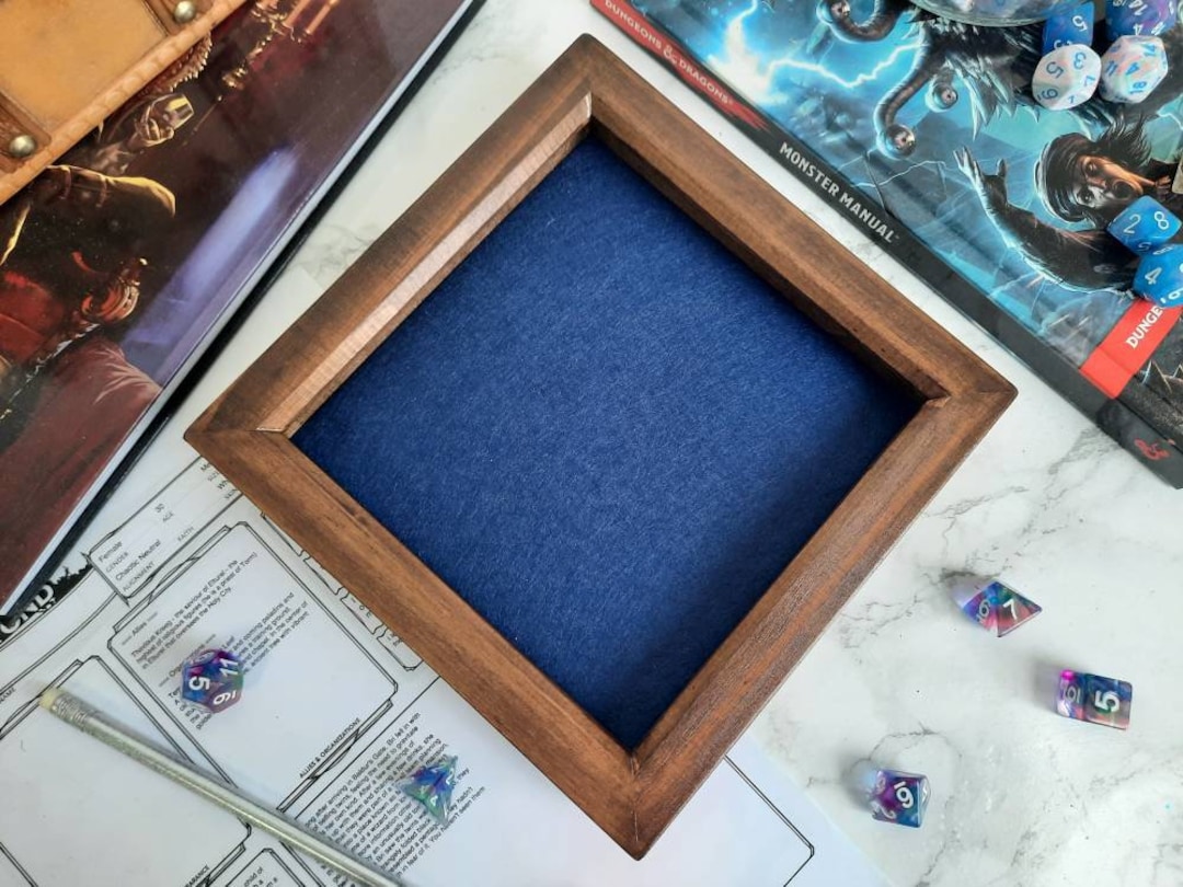 Navy Blue Felt Dice Tray - Etsy