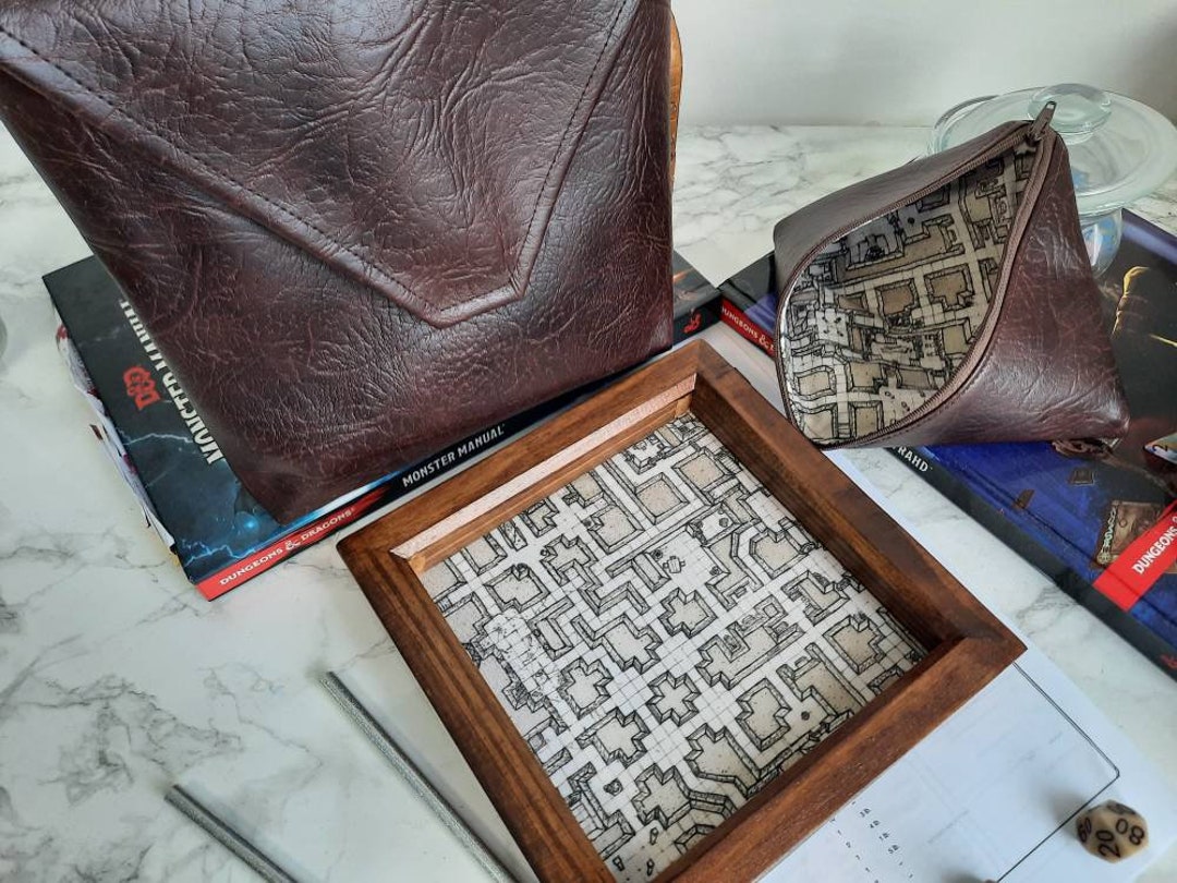 Dungeon Map Dice Tray Bundle, Rolling Tray, Personalised Tray, Tabletop ...
