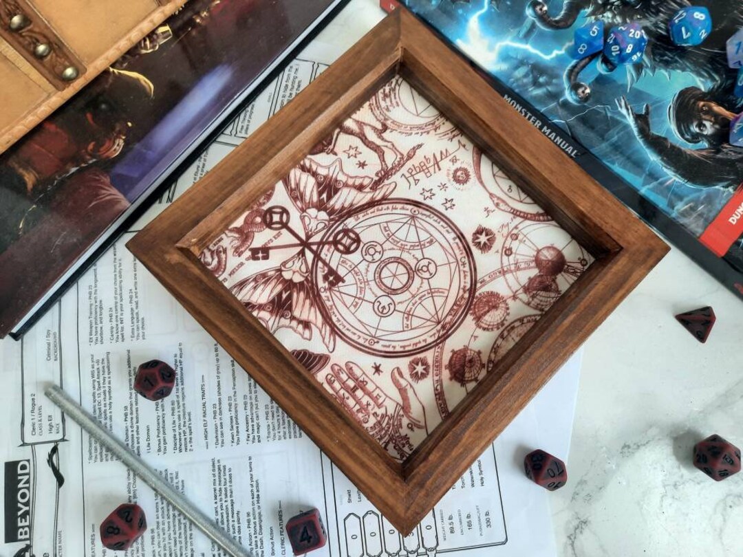 Occult Dice Tray, Rolling Tray, Personalised Tray, Tabletop Gamer, Roll ...