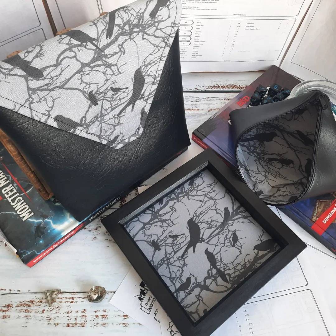 Raven Horror Dice Tray Bundle Rolling Tray, Personalised Tray, Tabletop ...