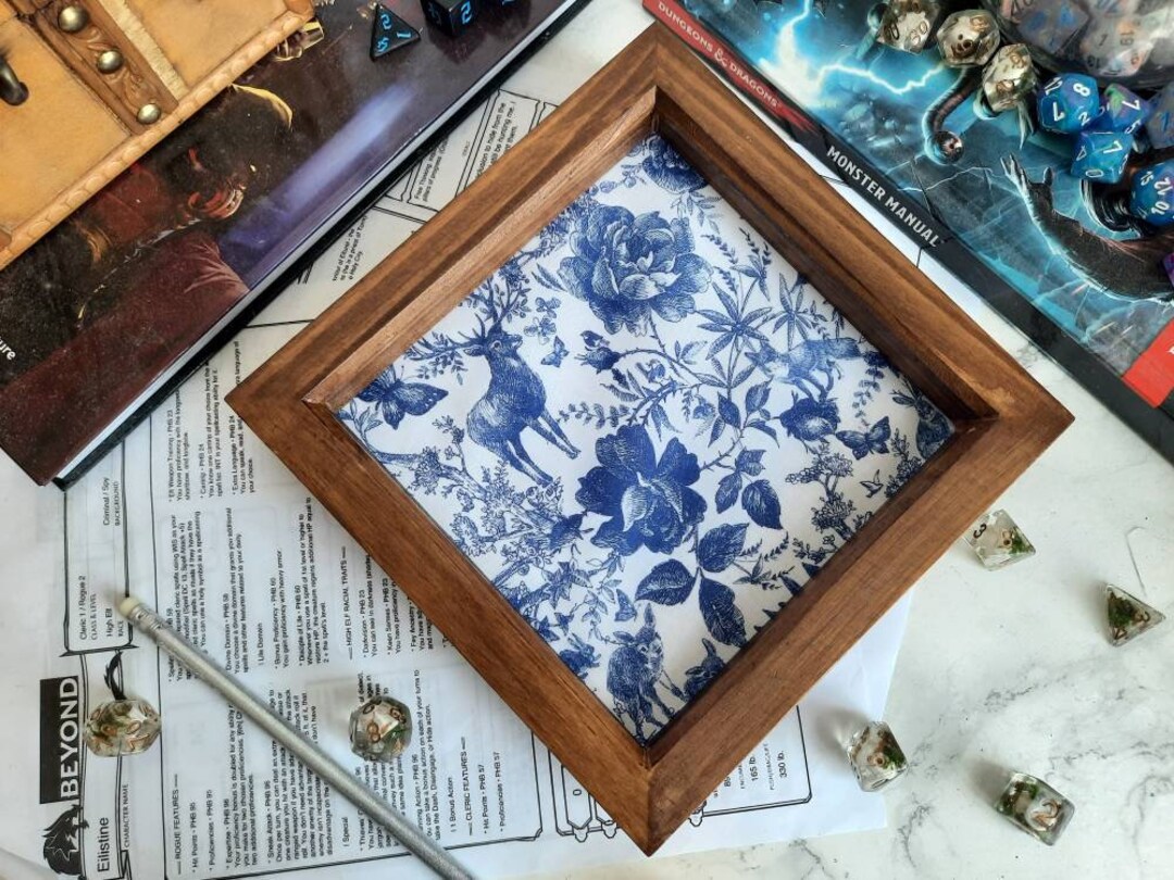 Woodland Creatures Dice Tray, Rolling Tray, Personalised Tray, Tabletop ...