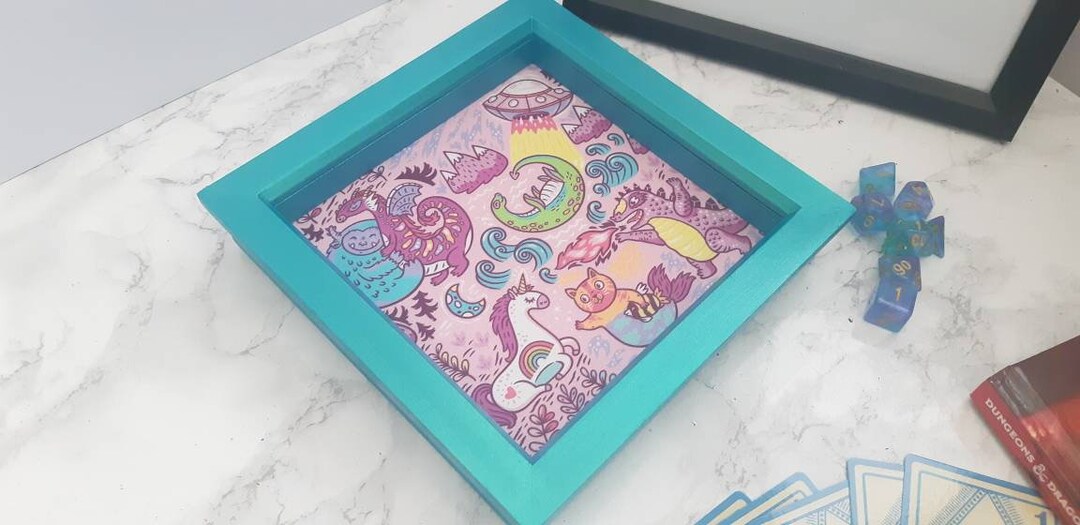 Mythical Creatures Dice Tray, Rolling Tray, Personalised Tray, Tabletop ...
