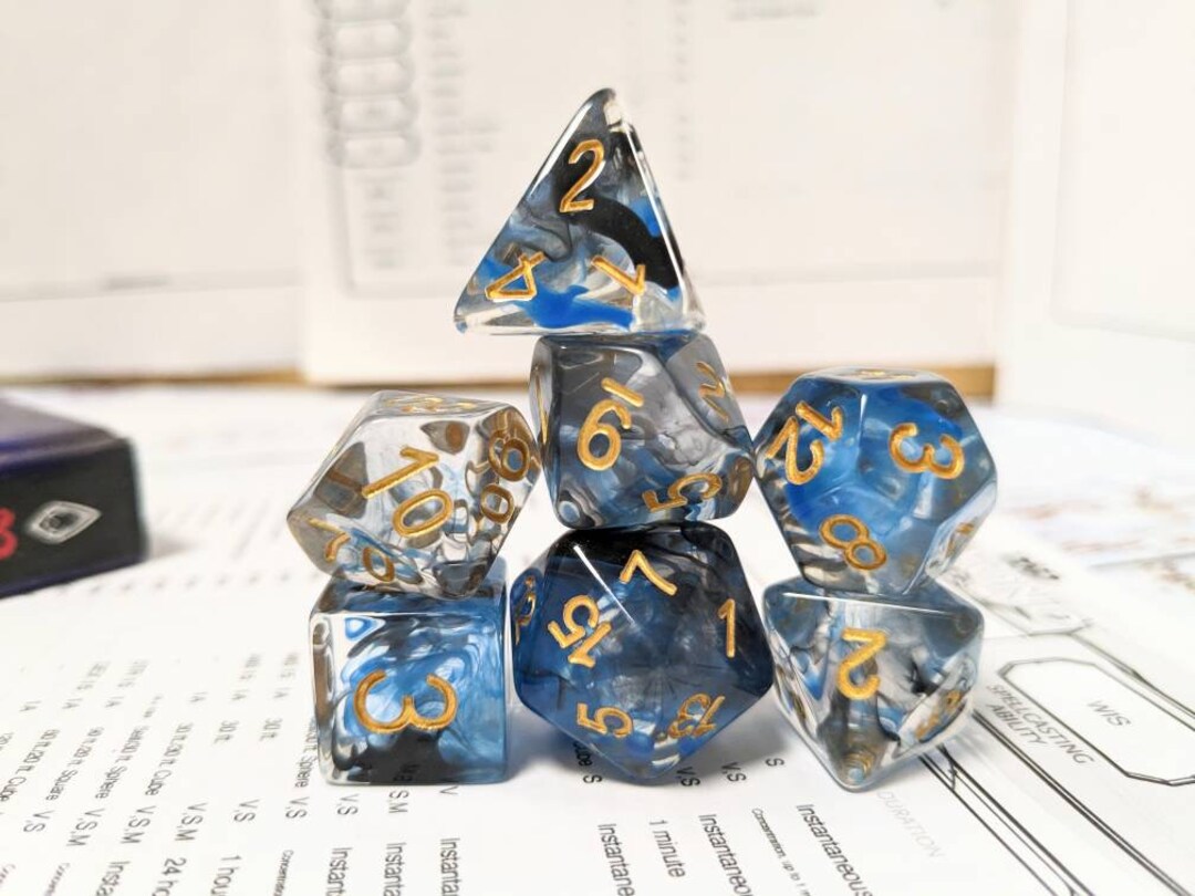 Cleric's Dream Dice Set, Dungeons and Dragons Dice 7, DND, TTRPG ...