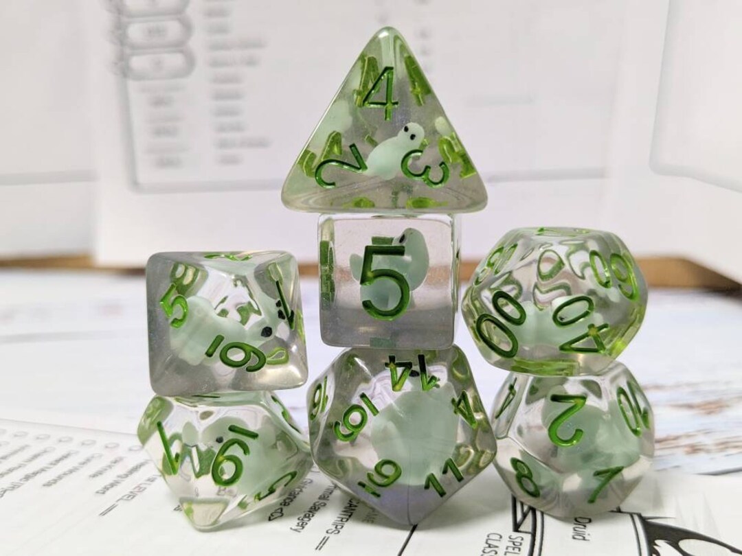 Dinosaur Dice Set, Dungeons and Dragons Dice 7, DND, TTRPG, Polyhedral ...