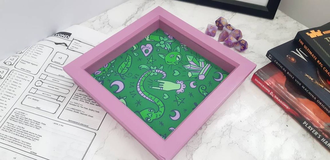Cute Occult Dice Tray, Personalised Dnd Dice Tray, Gaming Dice Tray ...