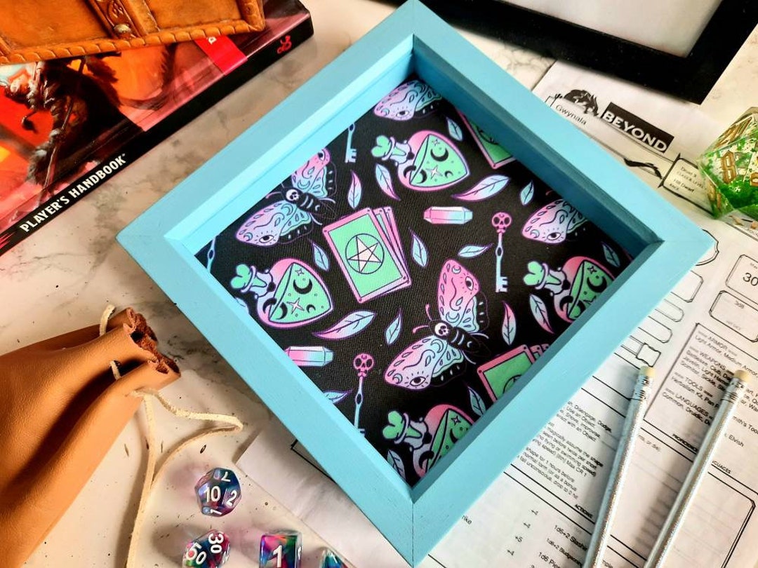 Neon Magic Dice Tray, Rolling Tray, Personalised Tray, Tabletop Gamer ...