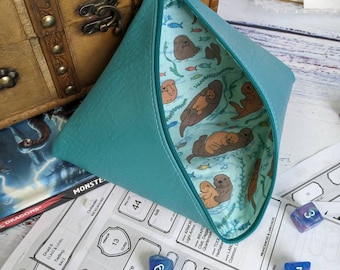 Handmade Burgundy Dungeon Map Dice Bag for Dungeons and Dragons Dice ...