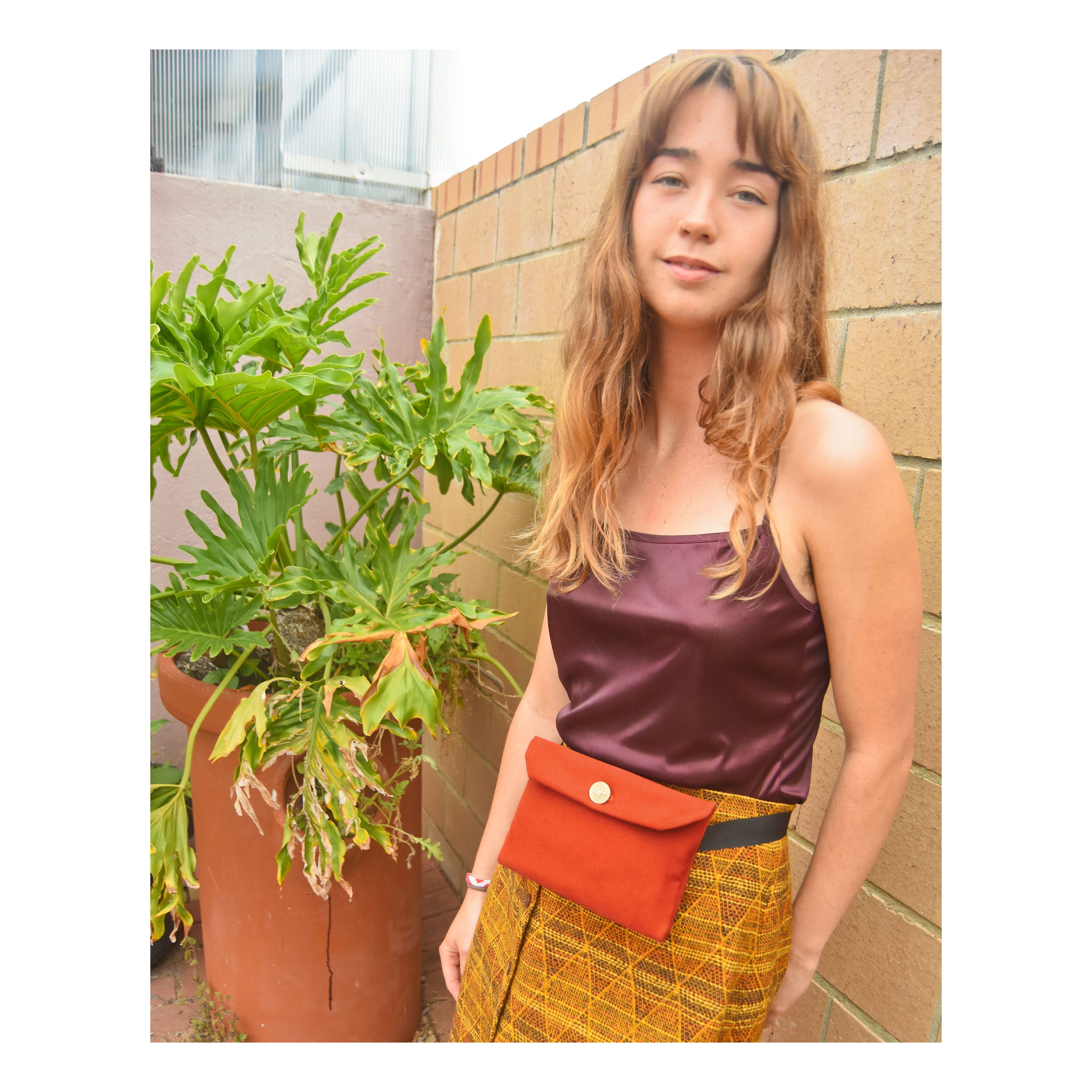 Burnt Red Handmade Belt Bag, Bum Bag, Fanny Pack, Money Belt, Travel ...