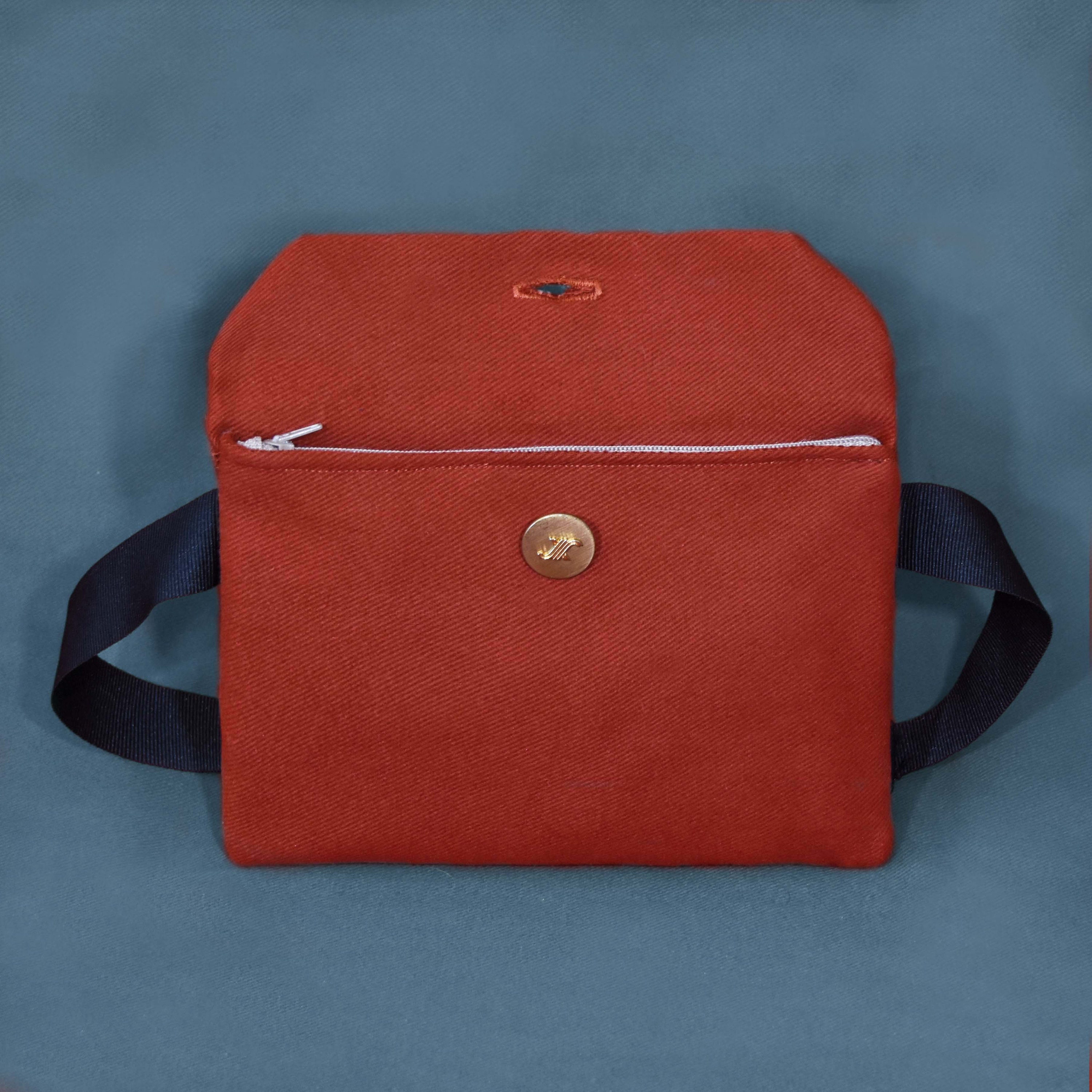 Burnt Red Handmade Belt Bag, Bum Bag, Fanny Pack, Money Belt, Travel ...
