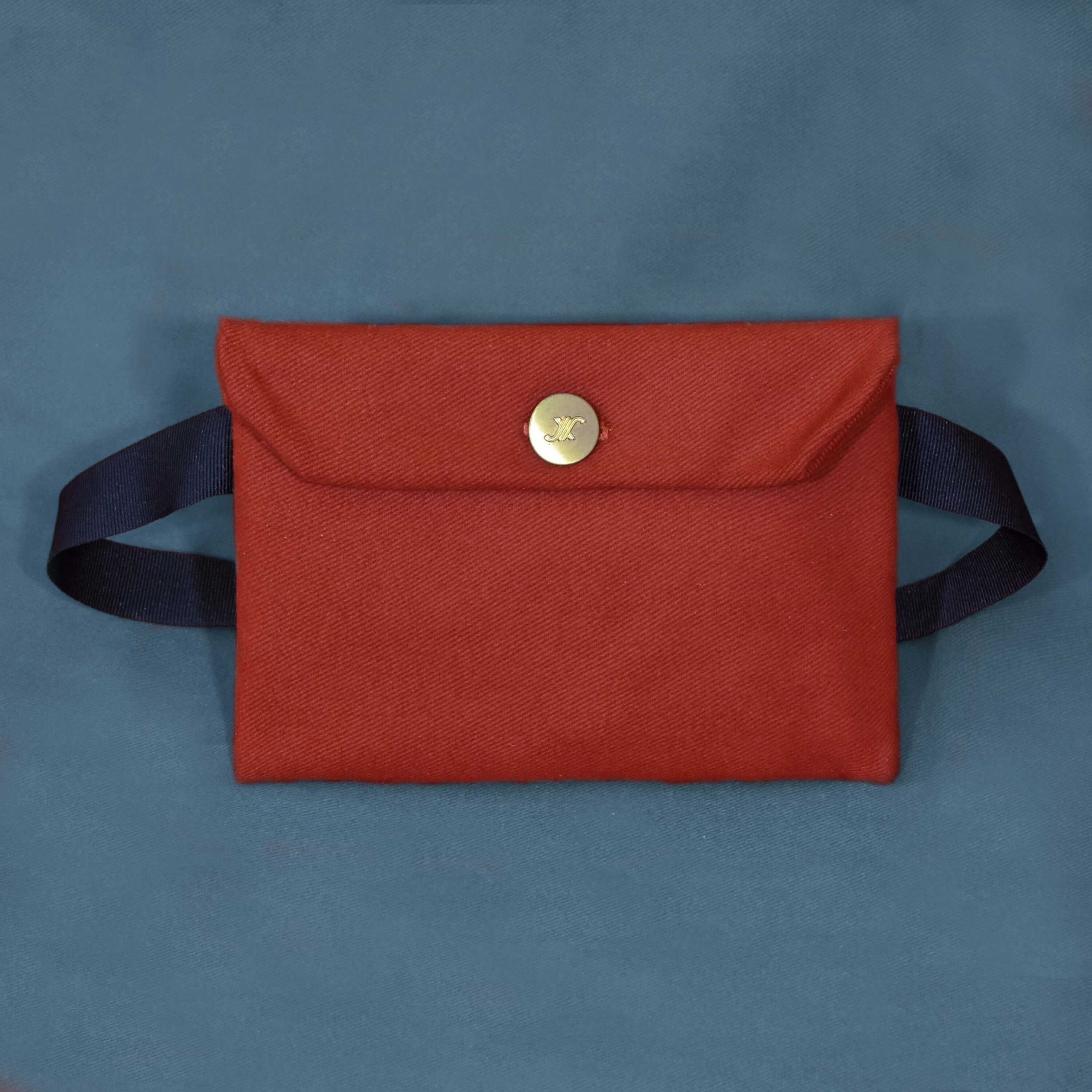 Burnt Red Handmade Belt Bag, Bum Bag, Fanny Pack, Money Belt, Travel ...