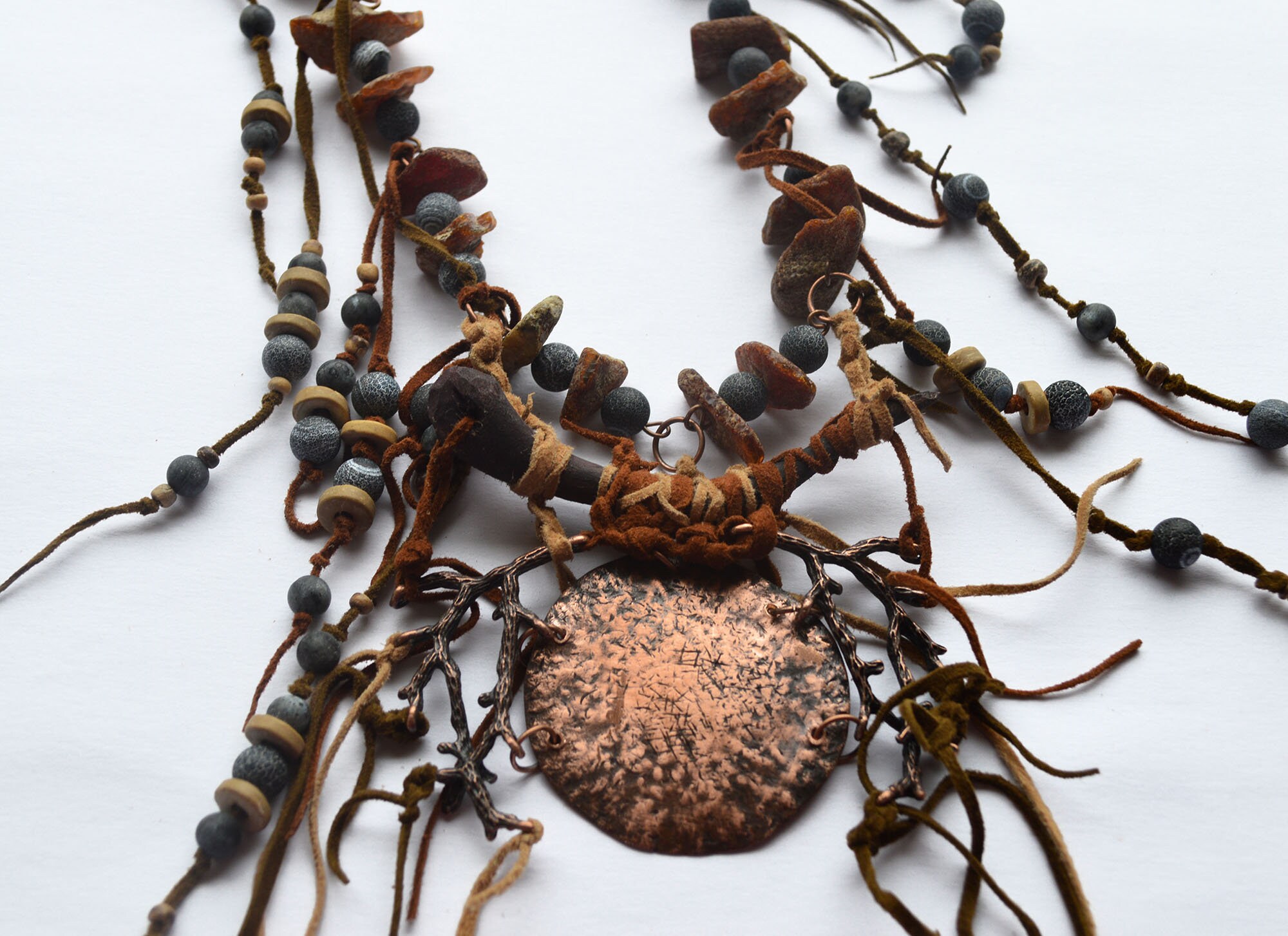 Handmade jewelry from Siberia. Statement necklace with the | Etsy