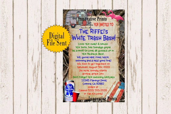 Redneck Party Invitation