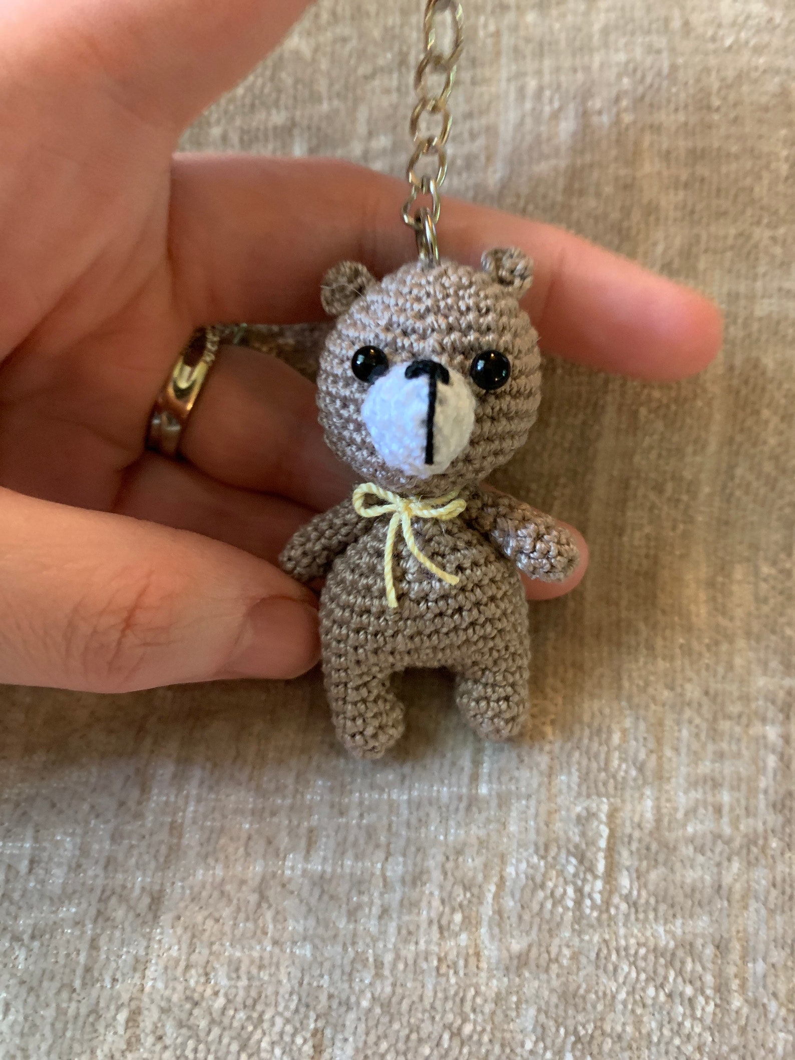 Crochet Bear Keychain Teddy Bear Purse Charm Teddy Bear Bag - Etsy