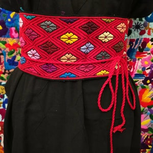 Hand Embroidered Belts, Faja Fiesta Mexicana, Mexican Style Belt, Cinto ...