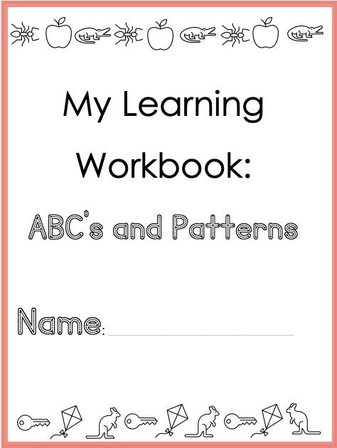 My Learning Workbook: Abc's and Patterns - Etsy