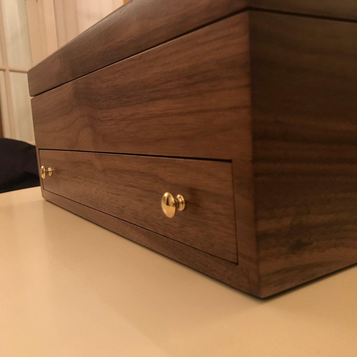 Handmade Watch Box (10 Compartments and Drawer) - Burr Walnut With ...