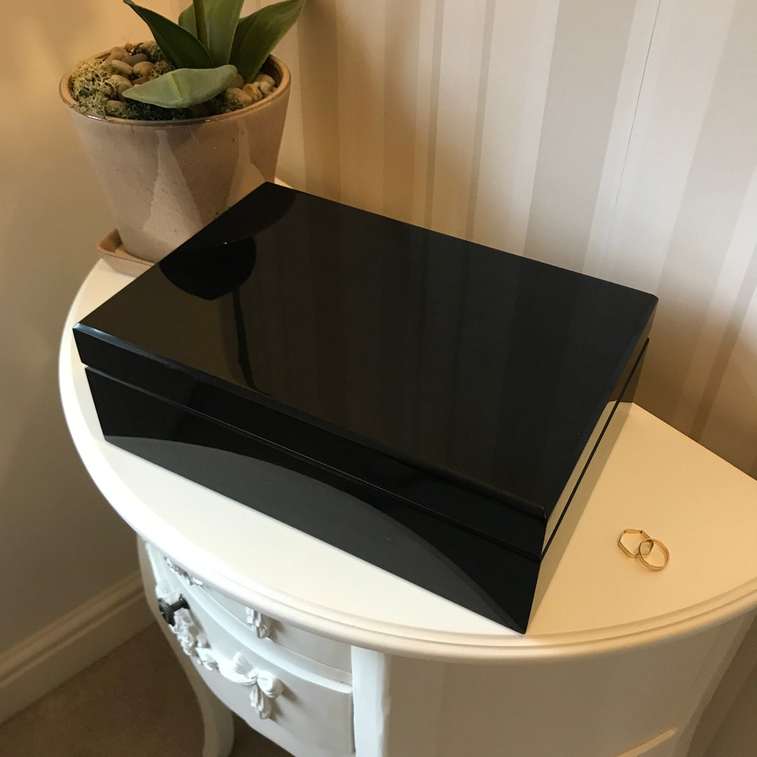 Keepsake Box - Wooden Handmade High Gloss Black - Etsy