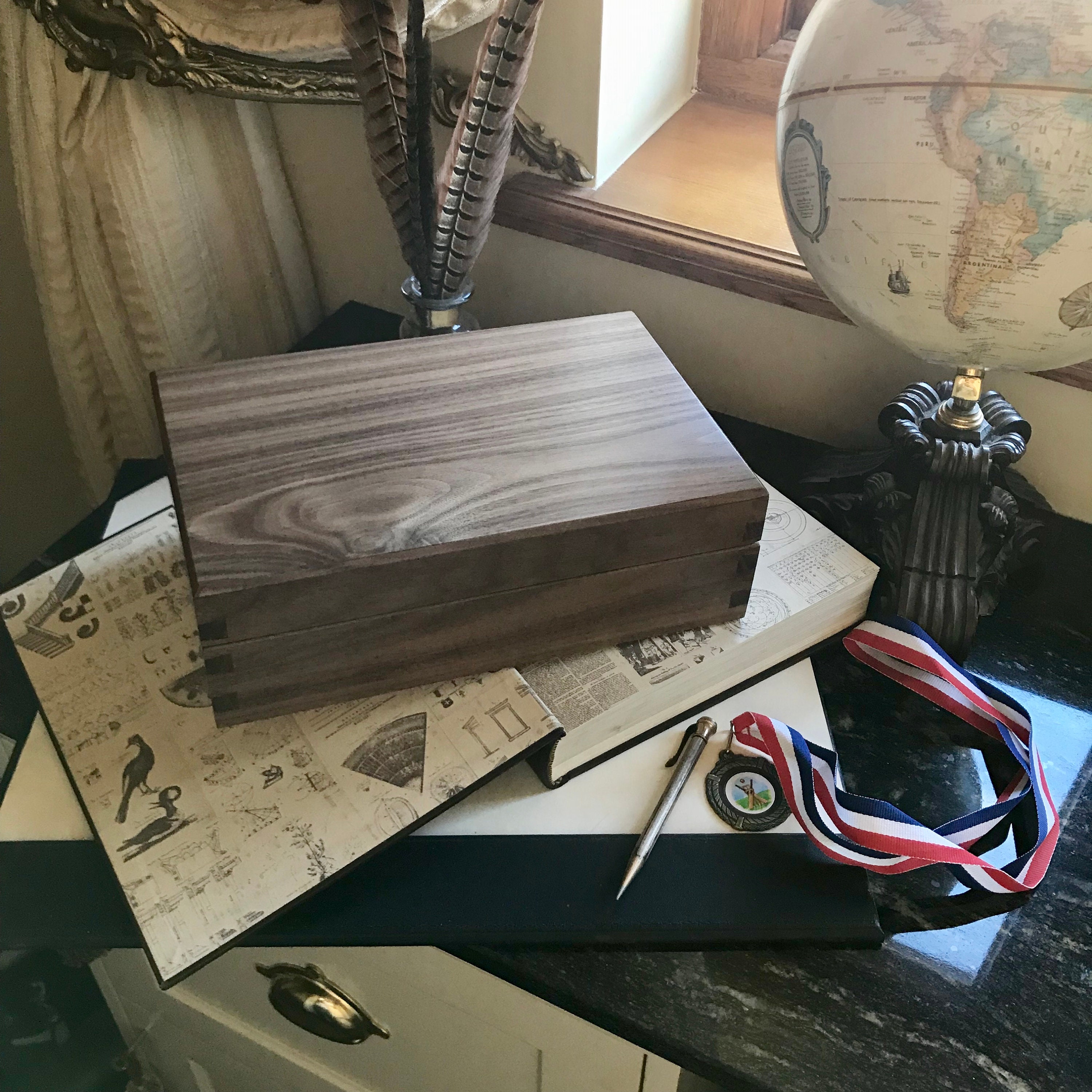 Keepsake Box Handmade Walnut Wood Case With Dovetail Joints - Etsy