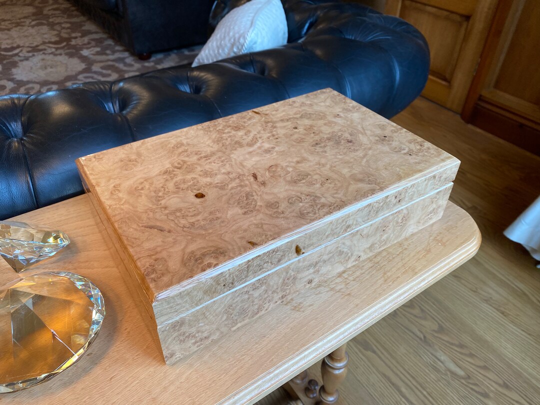 Handmade Watch Box (10 Compartments) - High Gloss Oak Burr - Etsy