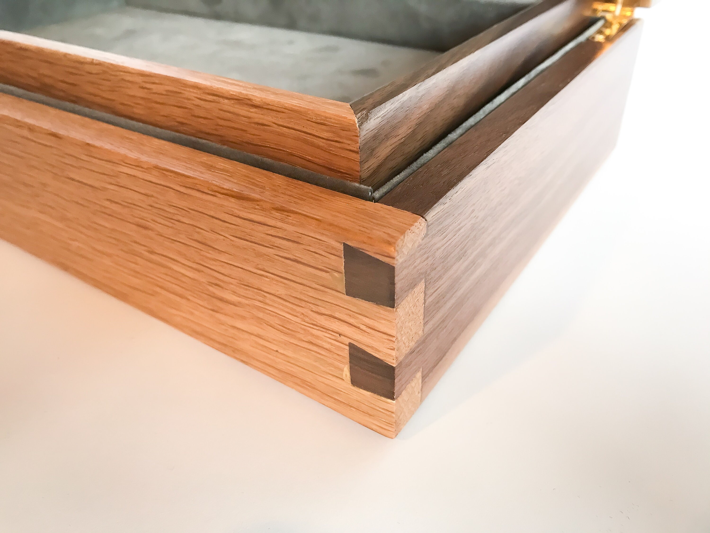 Jewellery Box Handmade Oak and Walnut Wooden Keepsake Case - Etsy