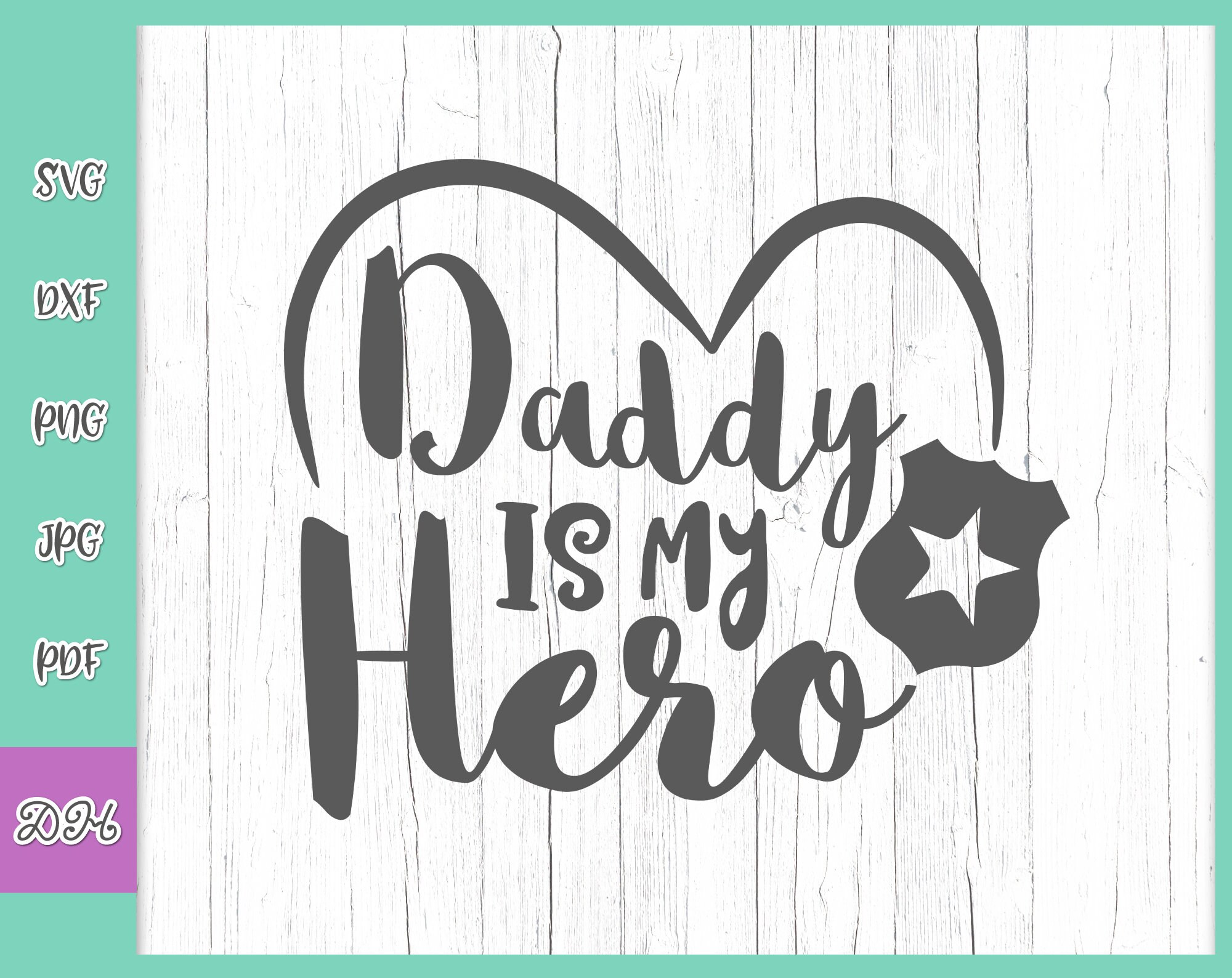 Police SVG Files for Cricut Items Daddy is My Hero Cop Badge - Etsy