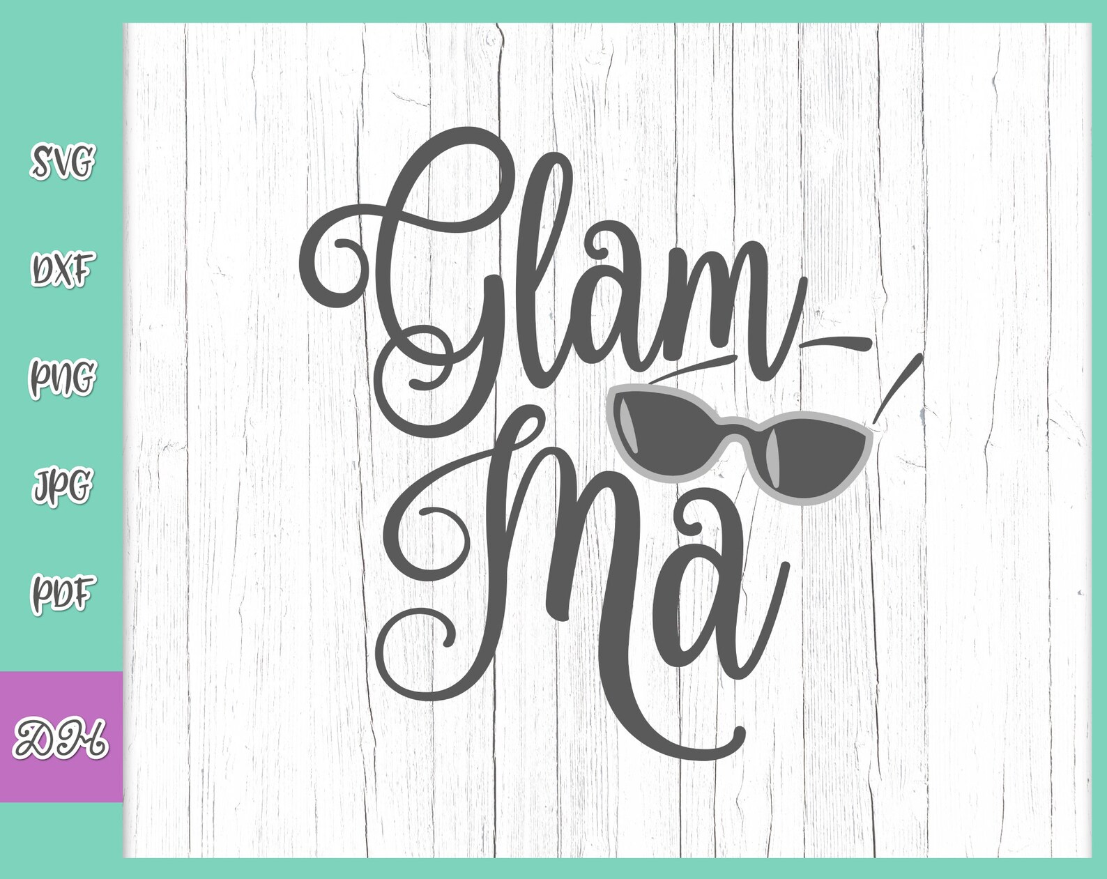 Glamma SVG File for Cricut Family SVG Blessed Grandma Granny | Etsy