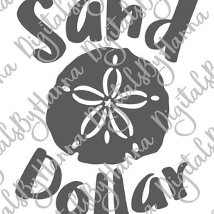 Beach SVG Files for Cricut Sand Dollar Clip Art Sea Clipart Summer ...