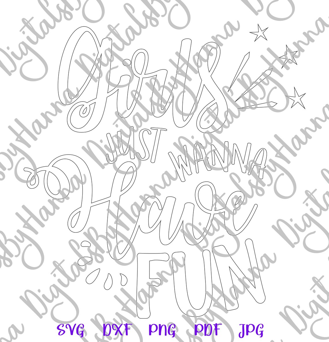 Girl Quote SVG File for Cricut Sayings Girl Just Wanna Have - Etsy