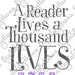 Reading SVG Files for Cricut Sayings Reader Lives Thousand Lives SVG ...